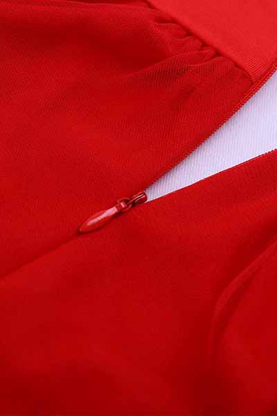 Sexy V Neck Spaghetti Strap Sleeveless See Through Red Chiffon Beach