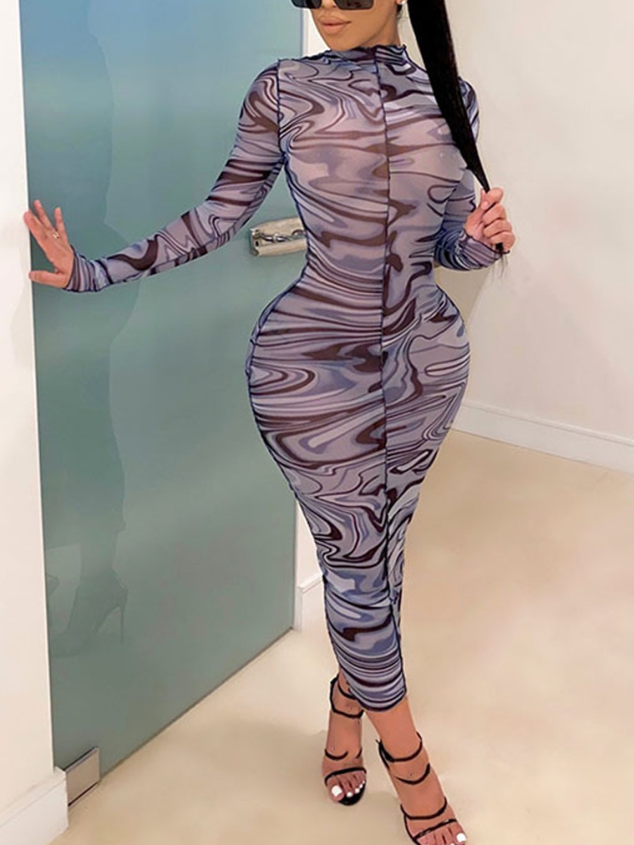 LW Gradient See Through Bodycon Dress Sale | LovelyWholesale